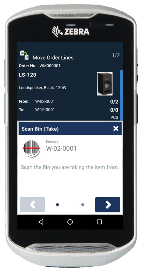 Move Your Items | Mobile WMS BC/NAV Features