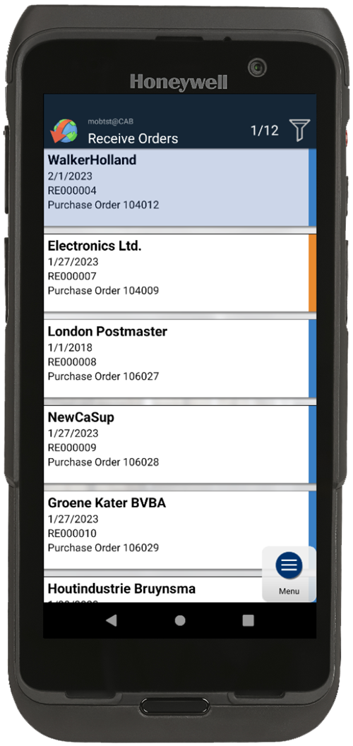 Efficiently Receiving Items | Mobile WMS BC/NAV Features