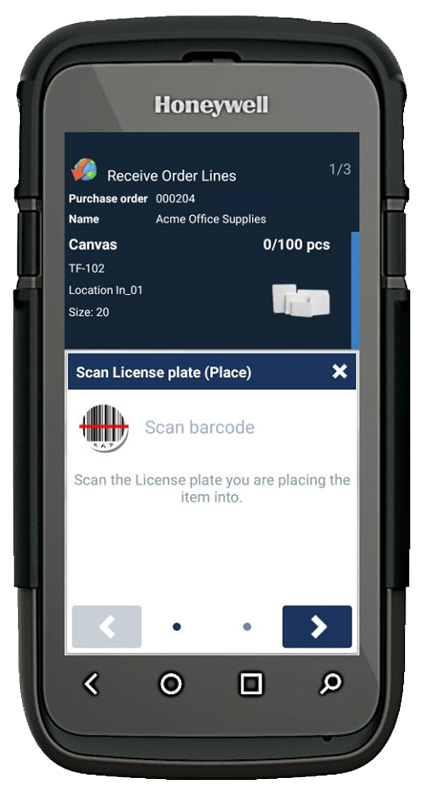 Register Received Items With Mobile WMS