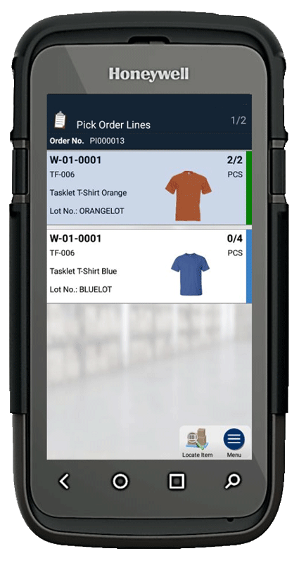 Optimized Picking Process | Mobile WMS BC/NAV Features