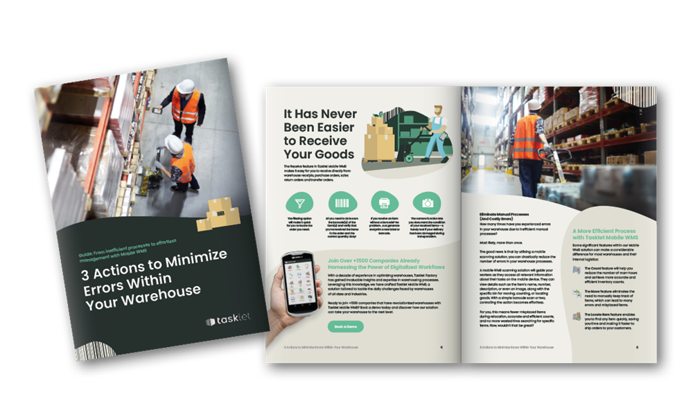 Guide | 3 Actions to Minimize Errors in Your Warehouse | Tasklet