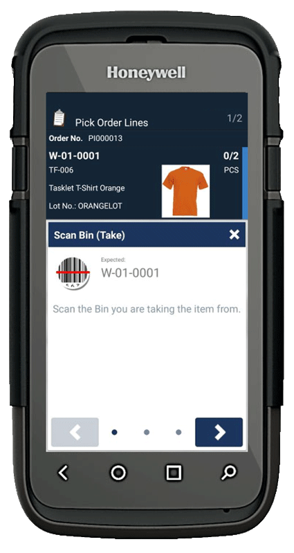 Optimized Picking Process | Mobile WMS BC/NAV Features