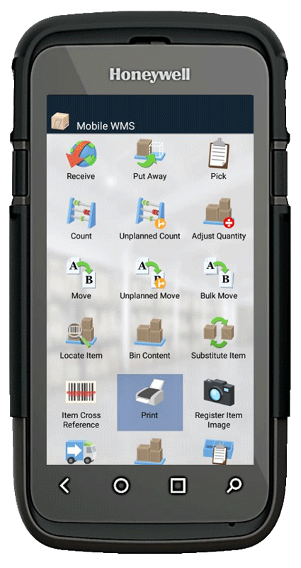 Print Label from Mobile Device | Mobile WMS BC/NAV Features
